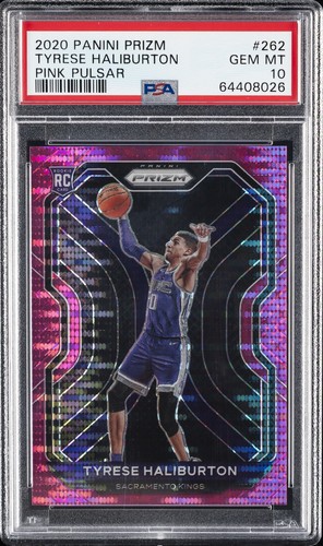 2020 PANINI PRIZM PINK PULSAR #262 TYRESE HALIBURTON ROOKIE RC 12/42 ...