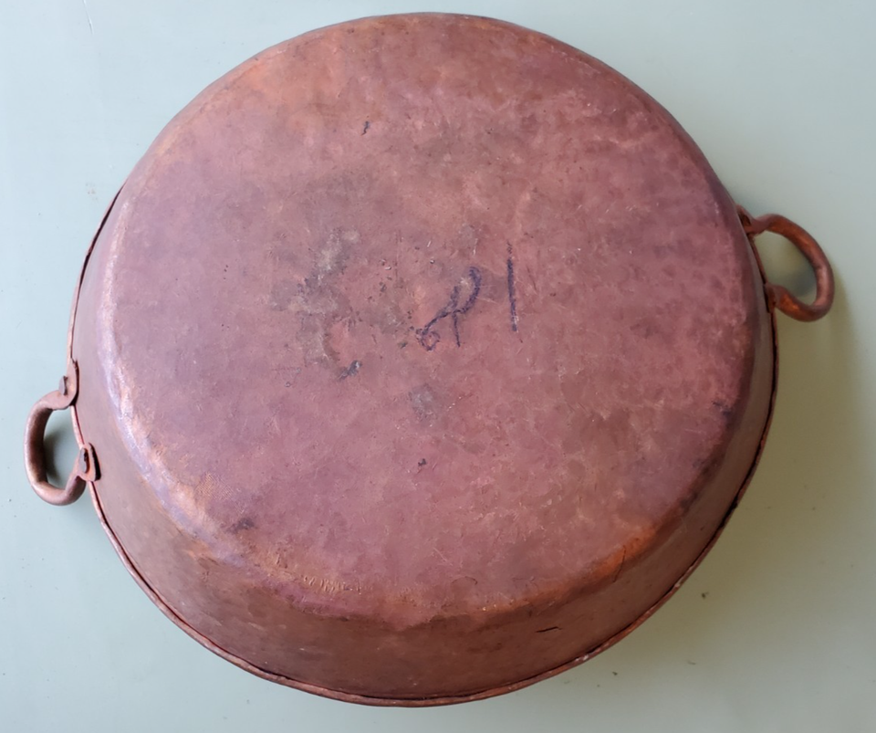 VINTAGE HANDMADE HAMMERED COPPER PAN | eBay