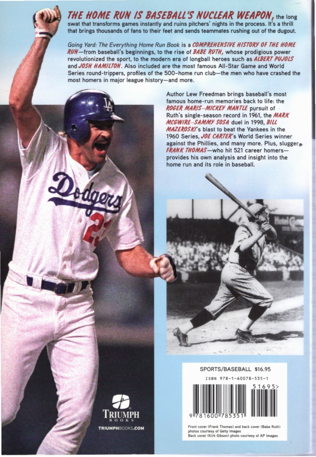 Going Yard the Everything Home Run Book by Lew Freedman | eBay