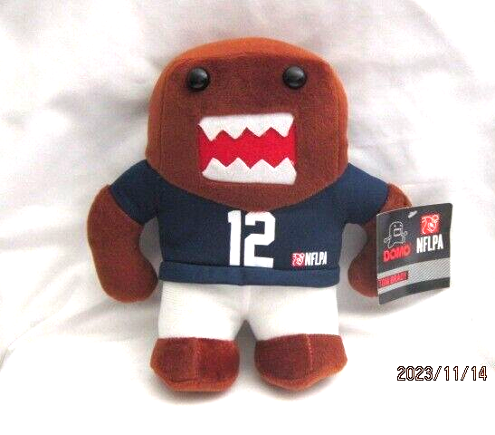 Licensed Japanese Tom Brady Domo-Kun 10" Soft Blue Plush Doll-Brand New ...