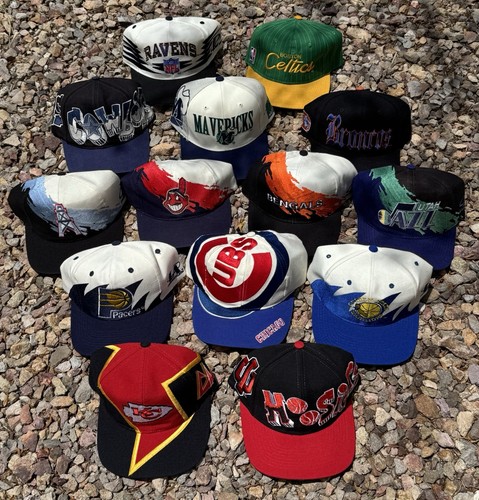 VINTAGE 14 HATS SNAPBACK CAPS LOT LOGO ATHLETIC SPORTS SPECIALTIES BOLT ...