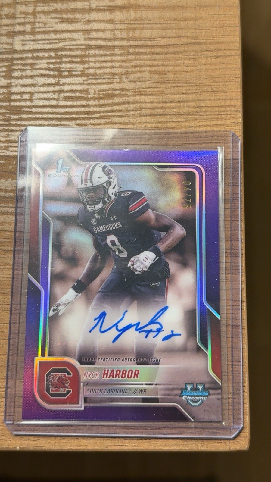 2025 Bowman U Chrome Nyck Harbor Purple Auto /75 | eBay