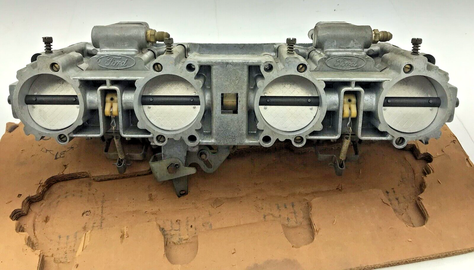 1970 Cross Boss NOS Autolite Ford Carbs 302 4V Inline Induction Intake ...