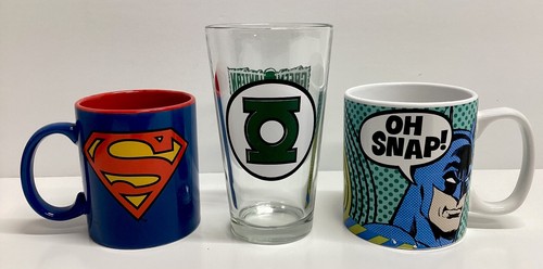 3 DC Batman Oh Snap + Superman Mugs + Green Lantern Glass Bundle | eBay