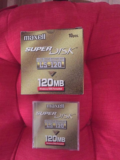 2 Boxes of 20 Maxell Super Disk Ls-120 120mb Diskettes Windows Ms-dos ...