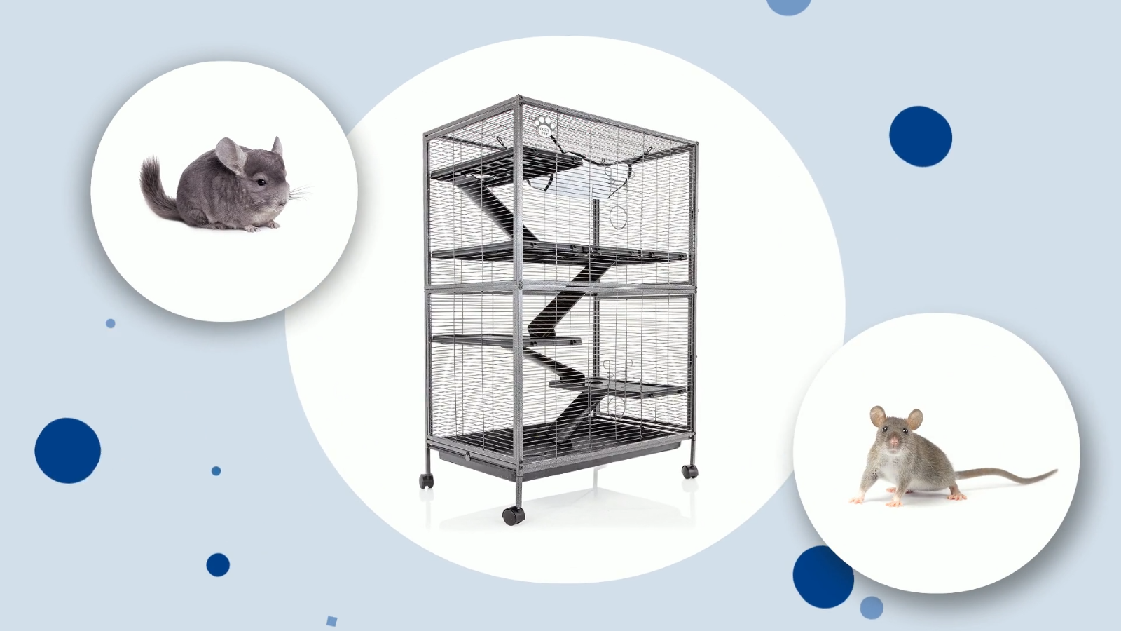 Rodent Cage by Cozy Pet 11mm bars for Rat, Ferret, Chinchilla or Small ...