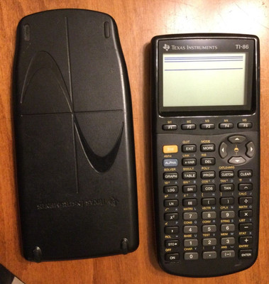 Texas Instruments TI-86 Graphing Calculator with Black Cover For Parts ...