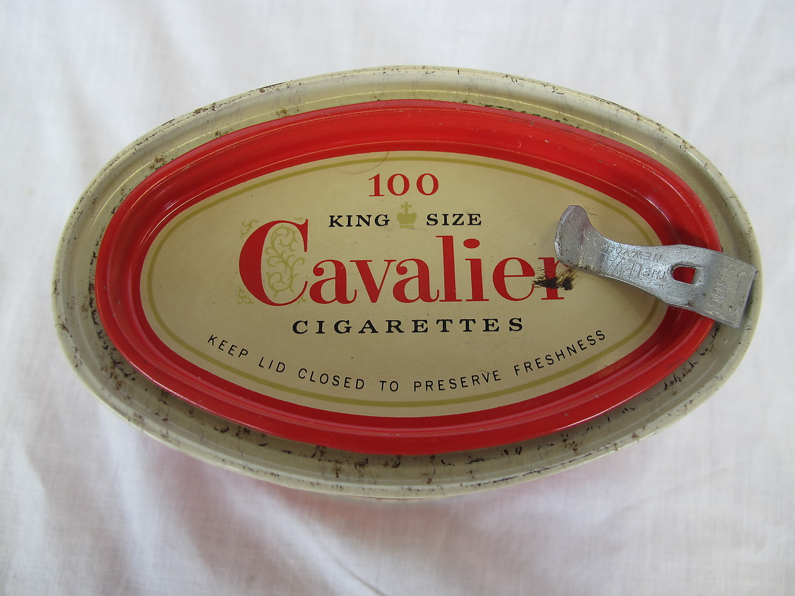 Cavalier King Size Cigarettes 100 Tin R J Reynolds Tobacco Co NY Tax ...
