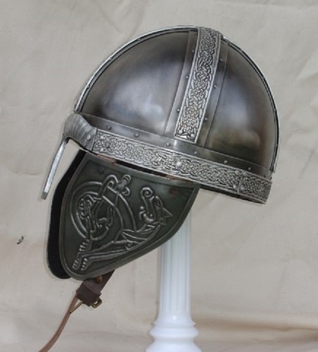 Highly Decorated Viking Celtic Chieftain iron helmet with nose and ...