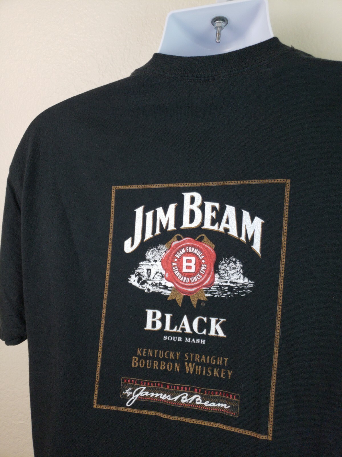 Jim Beam Black Kentucky Straight Bourbon Whiskey Black Tshirt Size L ...