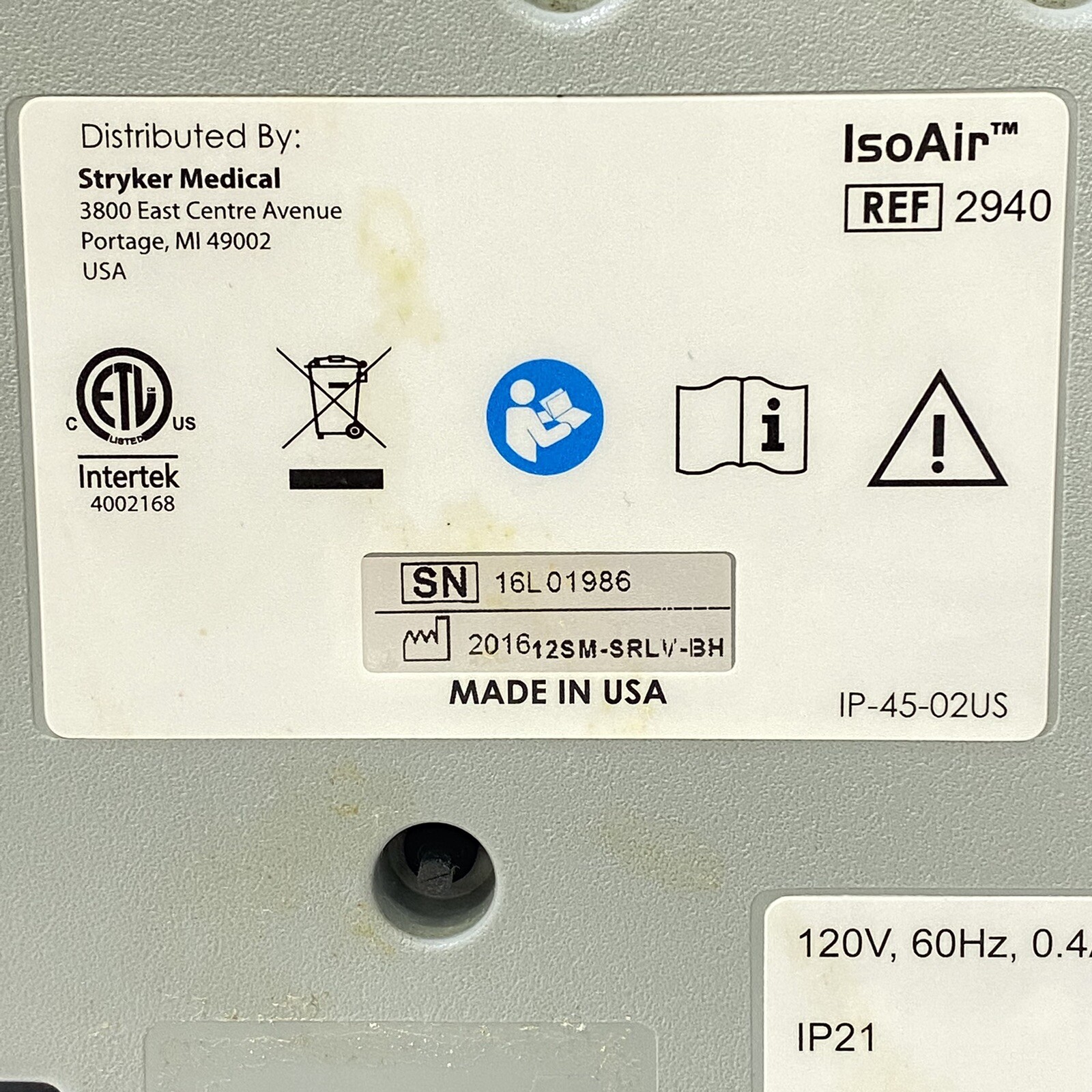 Stryker REF 2940 Isoair Pressure Relief Mattress Air+ System | eBay