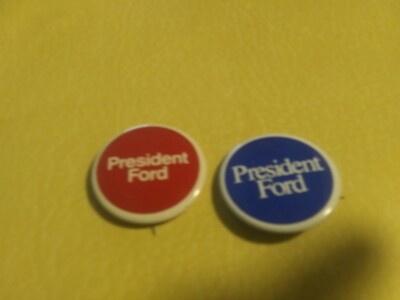 Two President Gerald Ford Pin Back Campaign Button 1976 Jerry ...