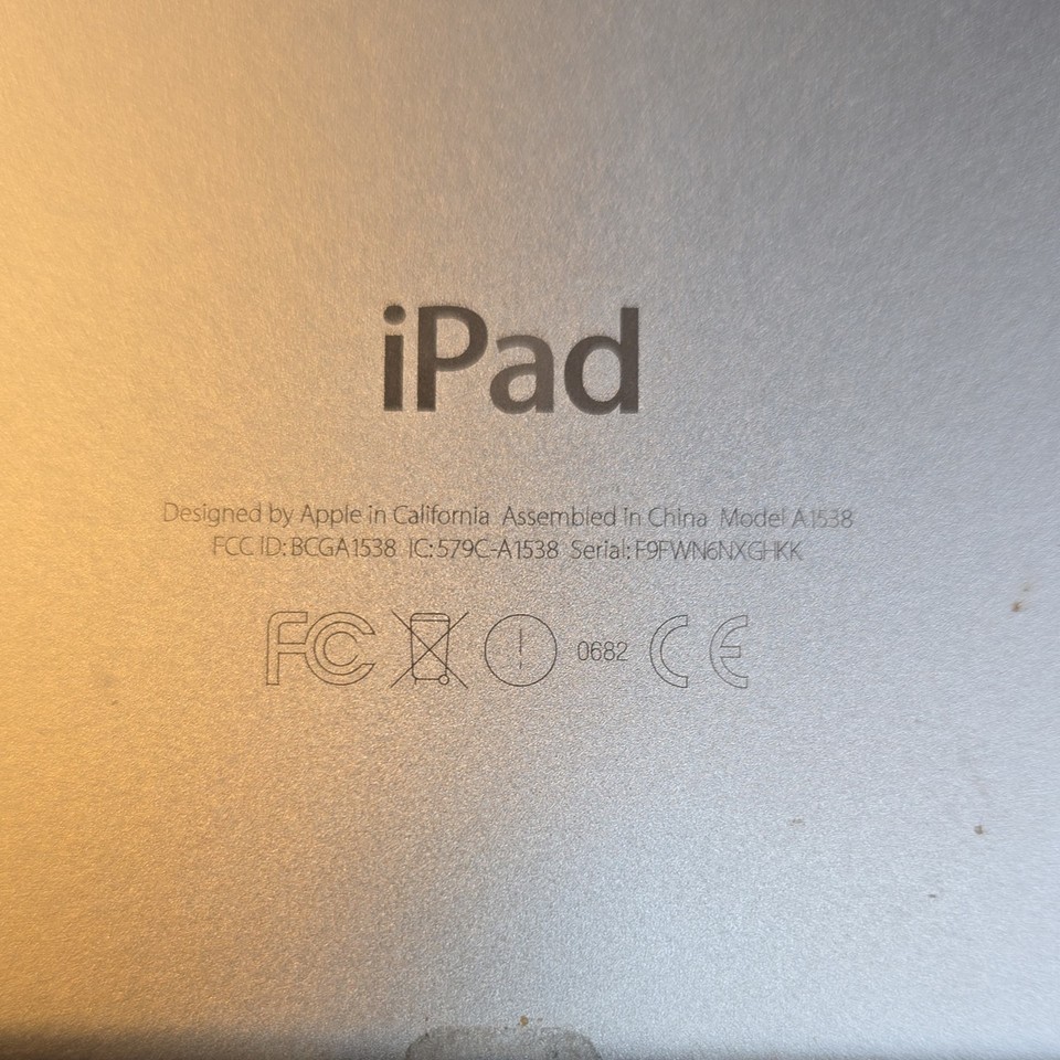 Apple iPad Series A1538 Tablet Silver Model A1538 MPN A1538 128 GB Wi ...