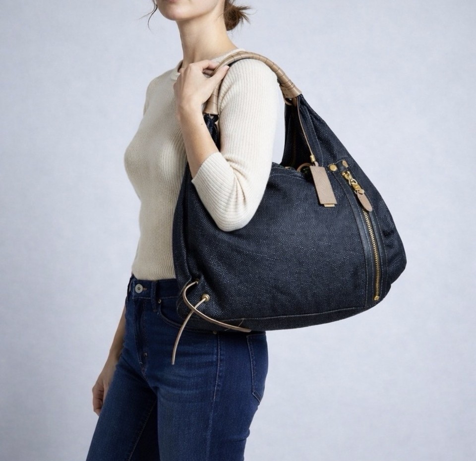 💝 OrYany Heather Handbag Canvas XXXL HUGE Shoulder Bag Purse In Black ...
