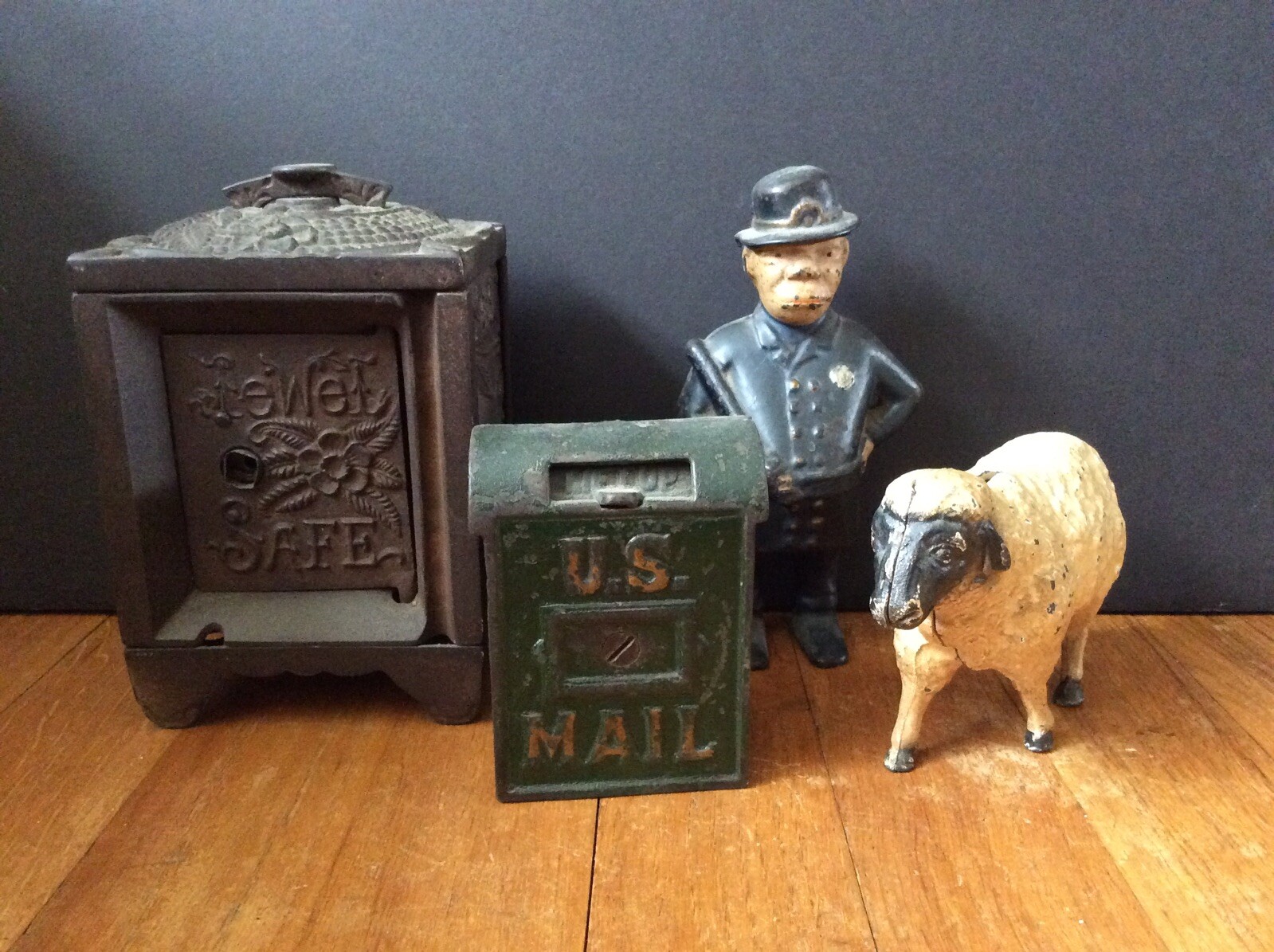 Lot Of Four(4) Antique Cast Iron Banks | eBay