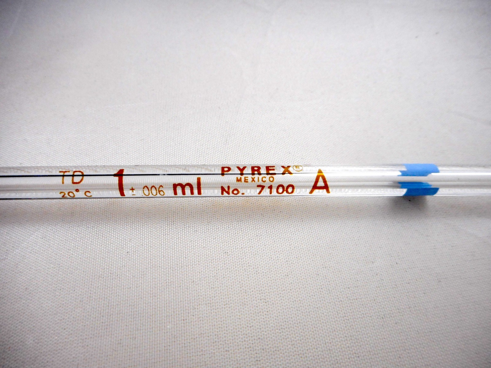 PYREX Glass Class A 1mL ±0.006 Bulb Reusable Volumetric Pipette Pipet ...