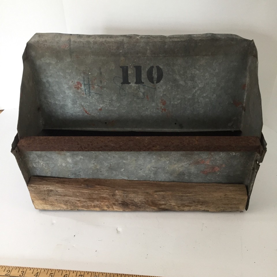 Antique Galvanized Mailbox - Primitive - C.G. Folsom Pat. Aug 14, 1900 ...