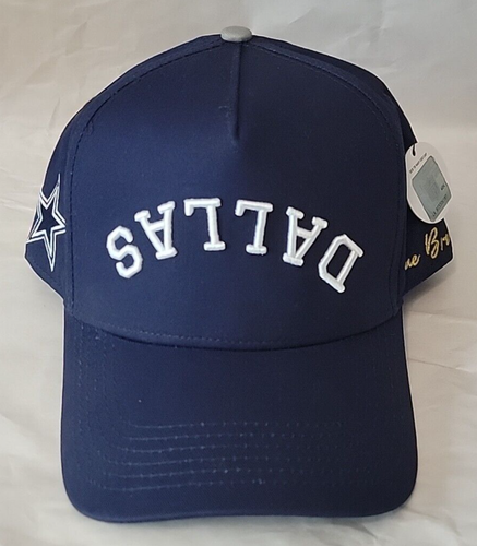 TRUE BRVND Brand Dallas Cowboys Navy Blue Snapback Hat Cap Upside Down ...