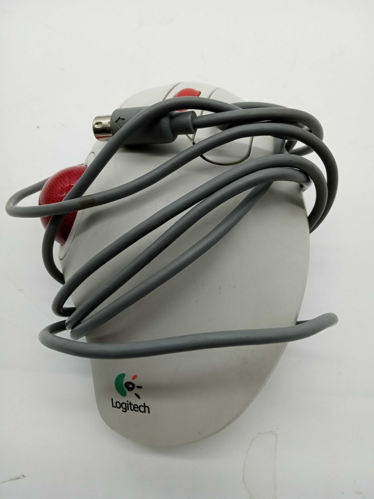 Logitech Trackman Marble Wheel Optical Mouse 7 Foot Cord USB Adapter T ...