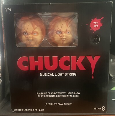 Horror Chucky Musical Light String "Child's Play Theme" 8 Lights New In ...