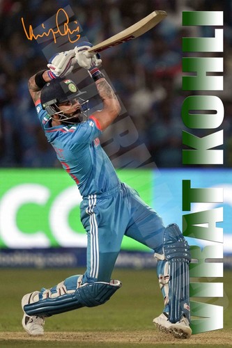 Virat Kohli large autograph signed 12x18 inch poster -Top Quality ...