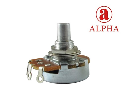 Alpha Potentiometer, Left-Handed Reverse Audio, Solid Shaft 3/8 ...