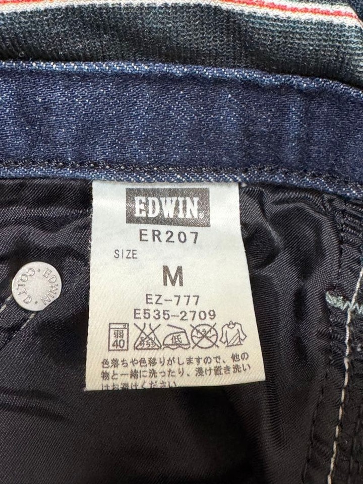 Edwin JERSEYS Dark Blue Straight Denim Stretch Jeans Used 4" waist | eBay UK