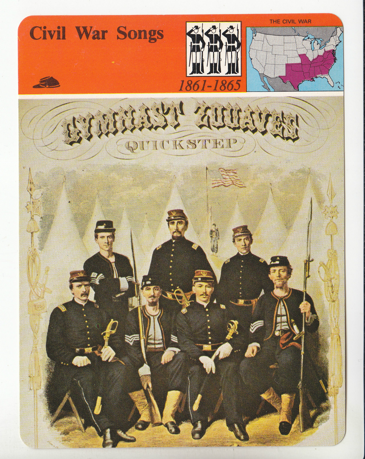 U.S. CIVIL WAR SONGS Gymnast Zouaves Quickstep Songsheet STORY OF ...