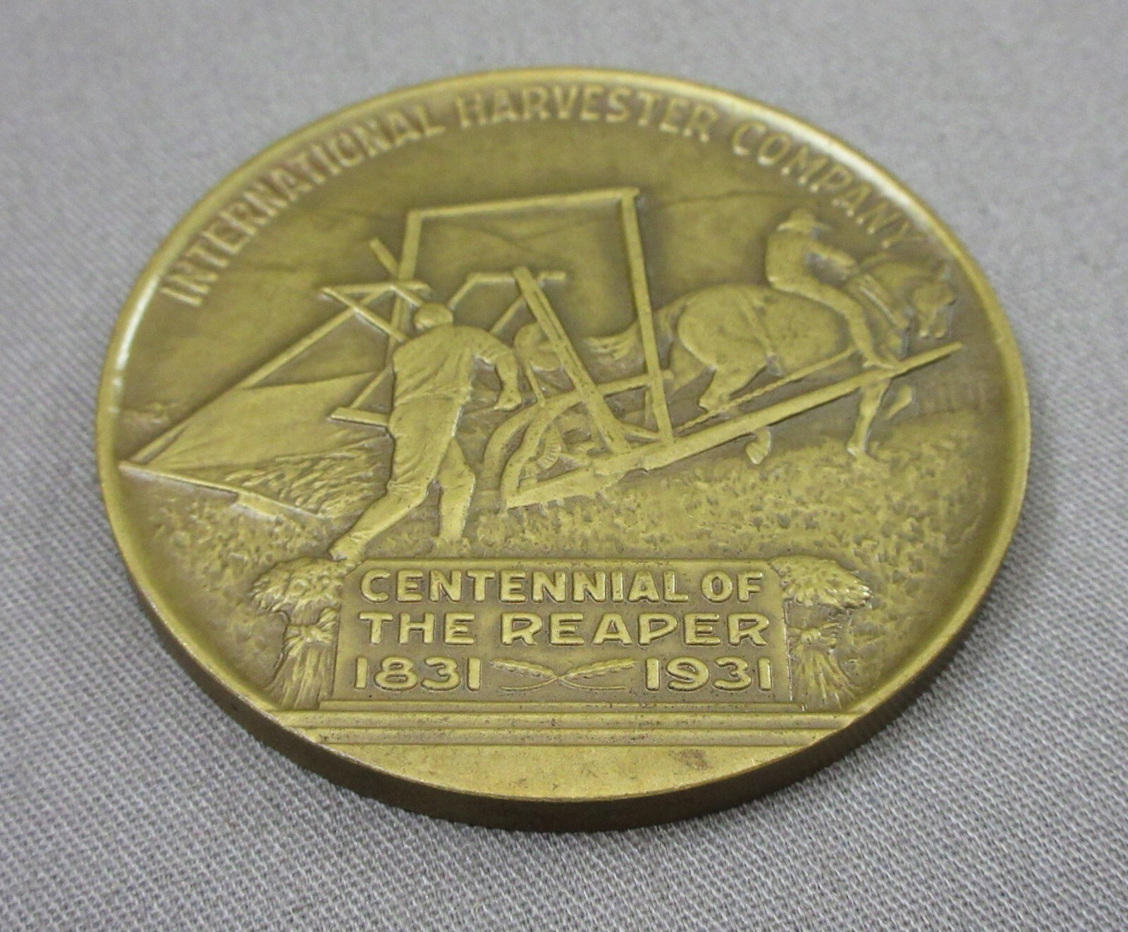 1809-1884 BRONZE MEDAL Cyrus Hall McCormick, Inventor of the Reaper - 2 ...