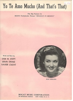 ELSA MIRANDA-YO TE AMO MUCHO-SHEET MUSIC-AND THAT'S THAT-PIANO/V/GUITAR ...