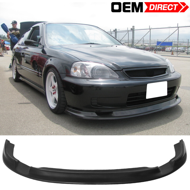 Fits 99-00 Honda Civic EK FM Style Unpainted Front Bumper Lip Spoiler ...