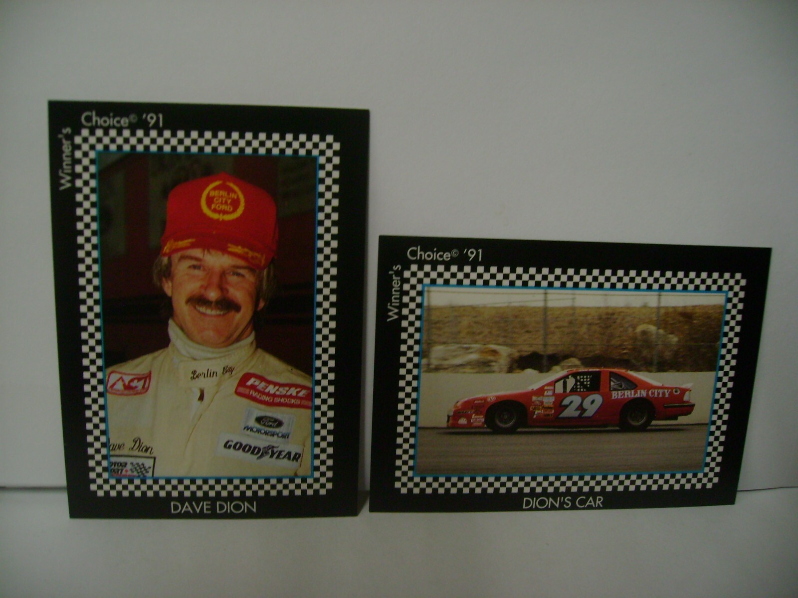DAVE DION 1991 WINNER CHOICE'S PREMIERE EDITION RACING CARDS LOT #12 ...
