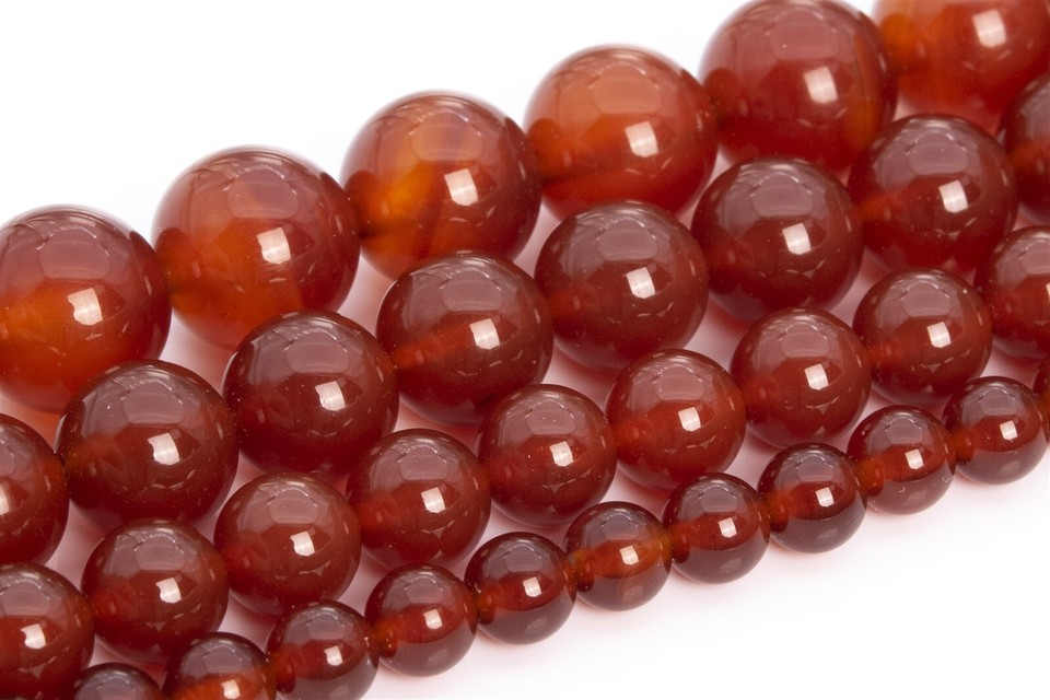 Natural Red Carnelian Grade AAA Round Loose Bead 4/6/8/9-10/11-12/15 ...