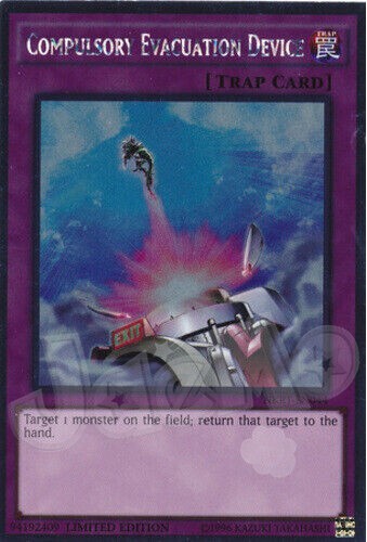 Yugioh Compulsory Evacuation Device Limited Edition Platinum Rare NM ...