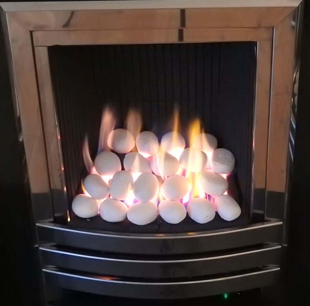 Gas Fire Pebbles White Replacements 10 Electric Bio LPG Coal Living ...