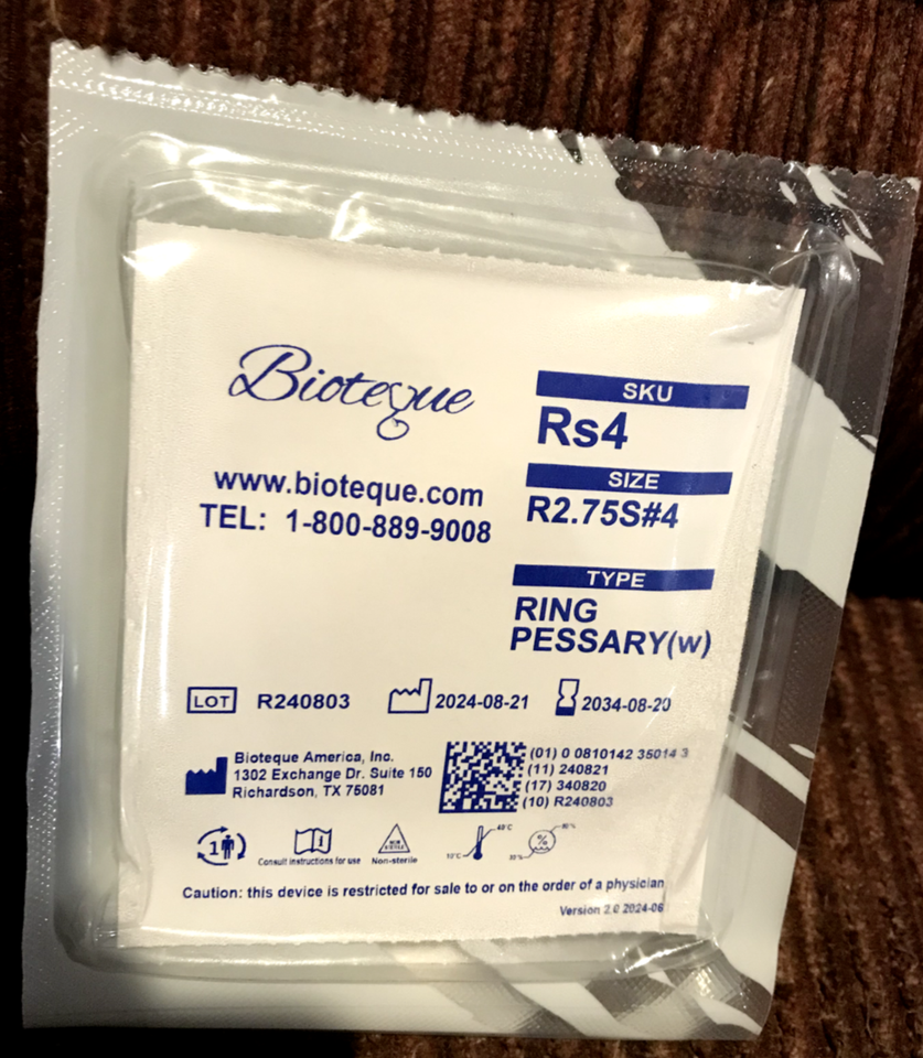 Ring Pessary New Bioteque Pessary With Support, Rs4, 2.75 cm` | eBay