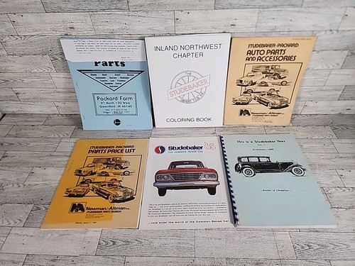 6 Vintage Car Studebaker Parts Auto Books | eBay