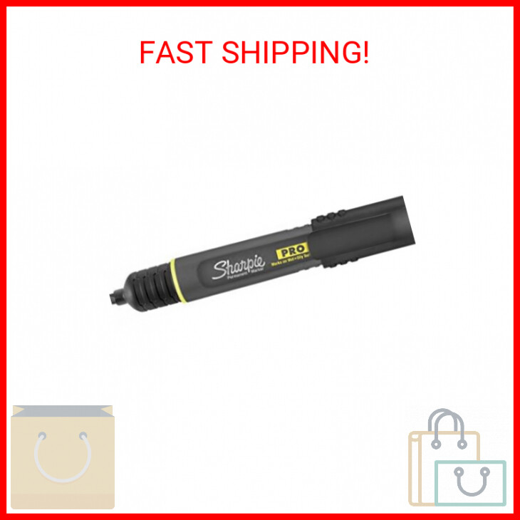 Sharpie Pro Permanent Marker, Medium, Chisel Tip, Black, 12 Count ...