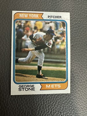 1974 Topps #391 George Stone - New York Mets EX-MT | eBay