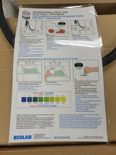 Kay Ecolab AFVT Starter Kit w/RK, AntiMicrobial Fruit & Vegetable Wash ...