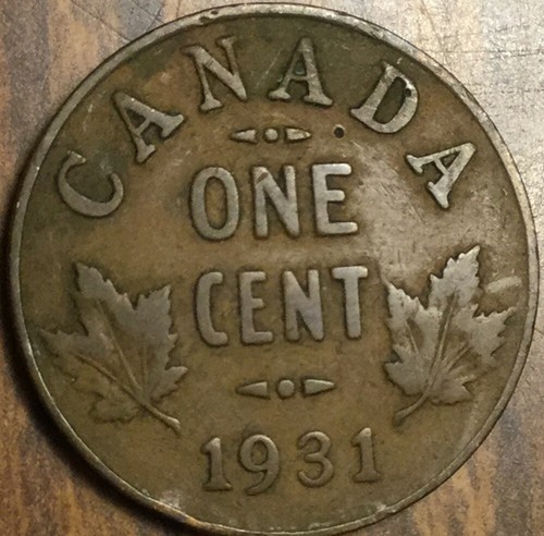 1931 CANADA SMALL ONE CENT PENNY COIN | eBay