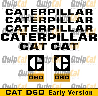 Cat D6D, Cat D7G, Cat D8H Early Version Decal Set. Early Cat Dozer ...