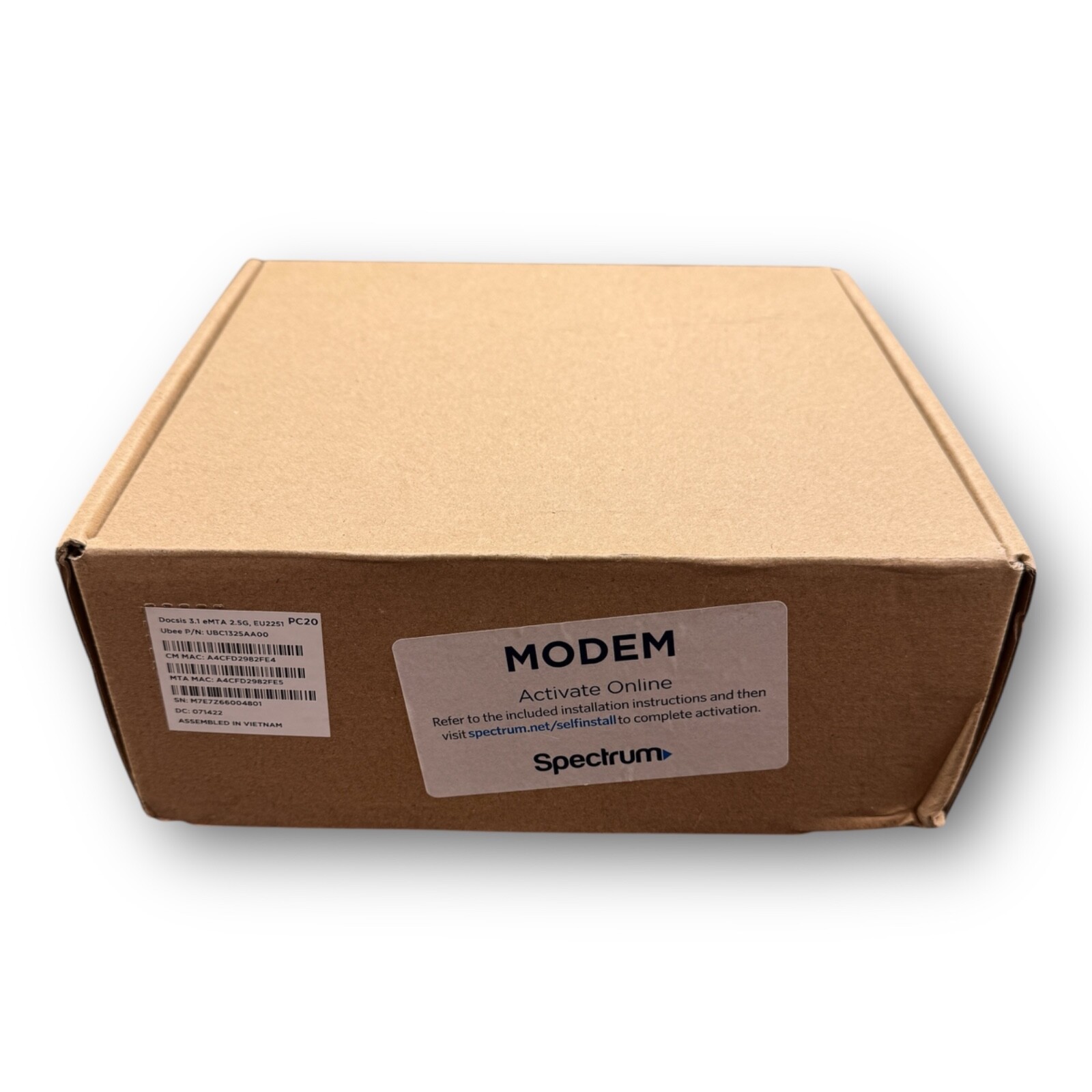 Spectrum EU2251 DOCSIS 3.1 EMTA Internet Cable Modem Pc20 for sale ...