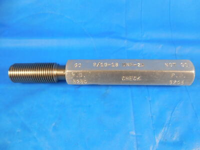 9/16 18 UNF 2A SET THREAD PLUG GAGE .5625 GO ONLY P.D. = .5250 ...