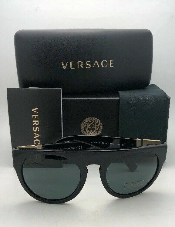 Versace Sunglasses Men Ve 4333 Black Gb1/87 Ve4333 55mm for sale online ...