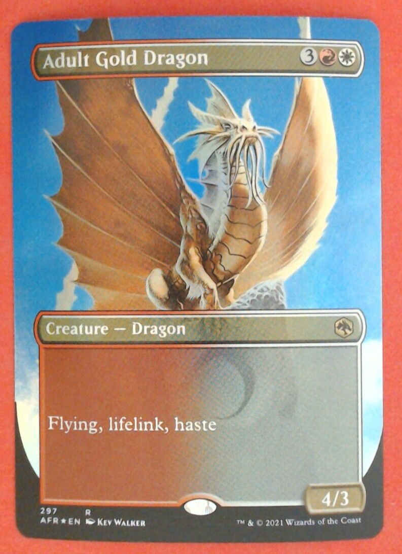 MTG - Foil Showcase - Adult Gold Dragon (Borderless) - Forgotten Realms ...