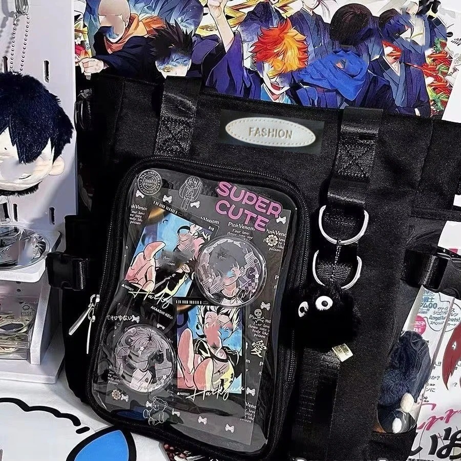Japanese Transparent Ita Bag Large Capacity Shoulder Crossbody Tote ...