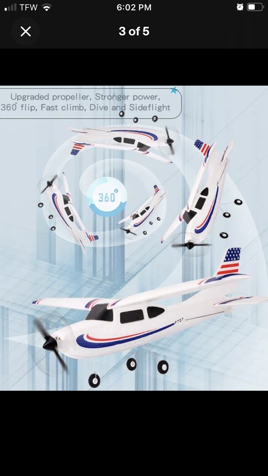 Cessna-182 RC Airplane 3 Channel RTF Ready-To-Fly Kit F949G Pro Brand ...