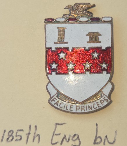 185th Engineer Battalion DI DUI UNIT CREST INSIGNIA PIN | eBay