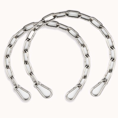 2Pcs Gate Chain Lock,Stainless Steel Gate Latch Lock with Carabiner for ...